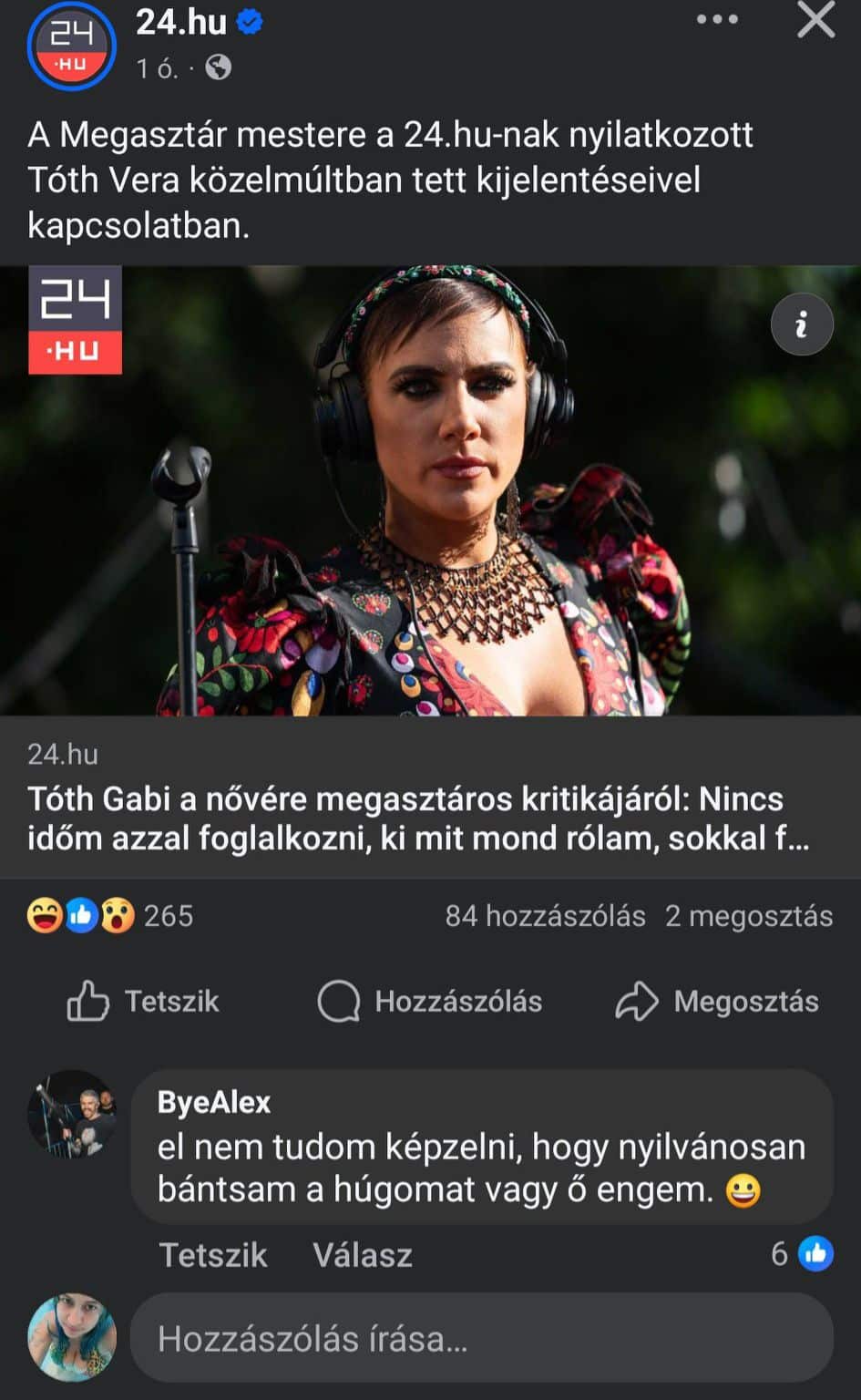 ByeAlex egyetlen egy mondattal rendre tette Tóth Verát, miután az ...
